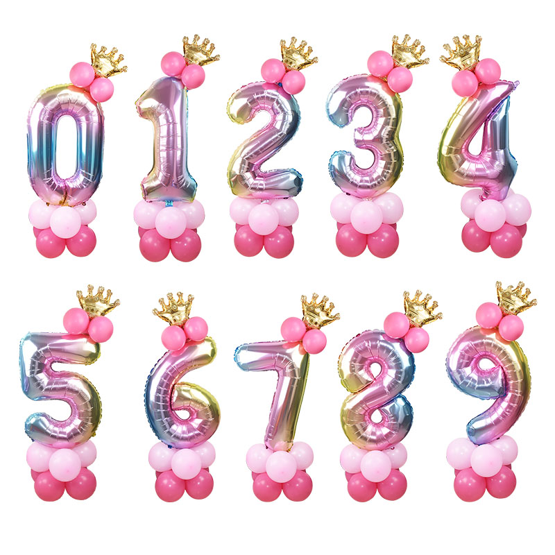 12pcs Numbers Foil Crown Sets – Posh N Cherries